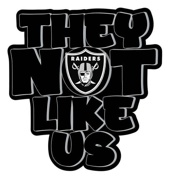 They Not Like Us Raiders Football Sticker – One 4 Inch Water Proof Vin ...