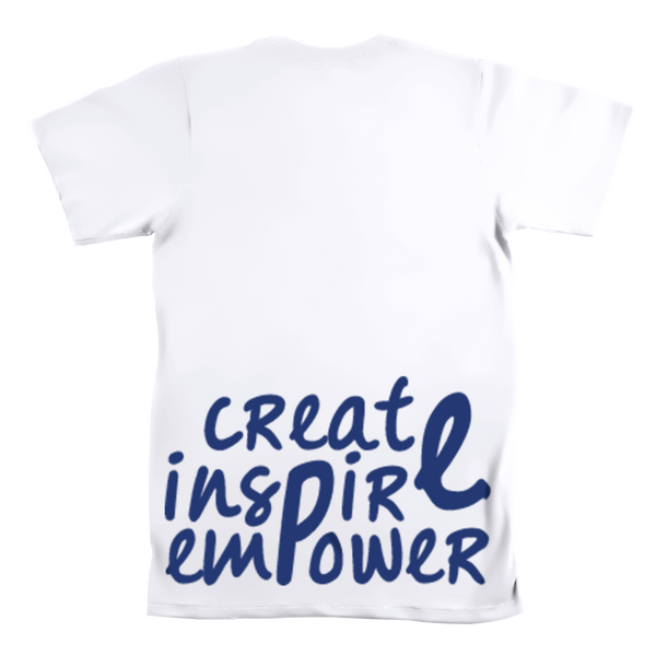 White Shirt with Blue Logo- Street Rebirth Signature Brand - Create in ...